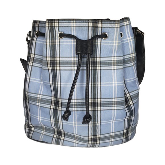 croft & barrow | Bags | Croft Barrow Womens Blue Plaid Bucket Bag ...